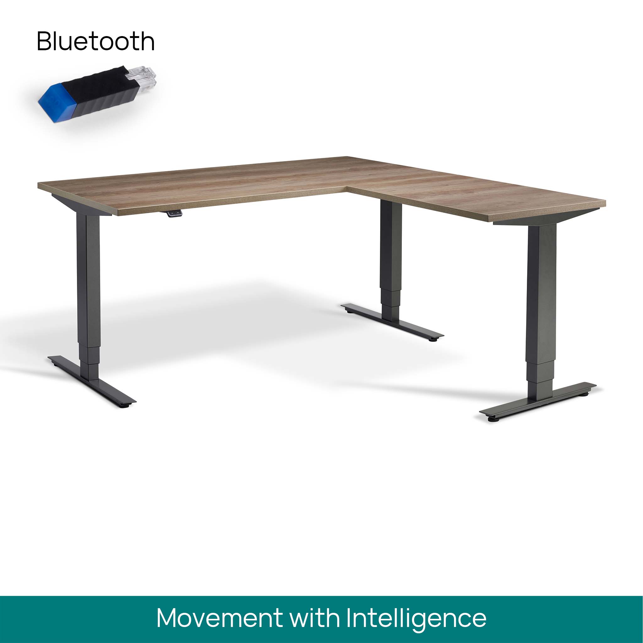 Atlas Standing Corner Desk | Bluetooth