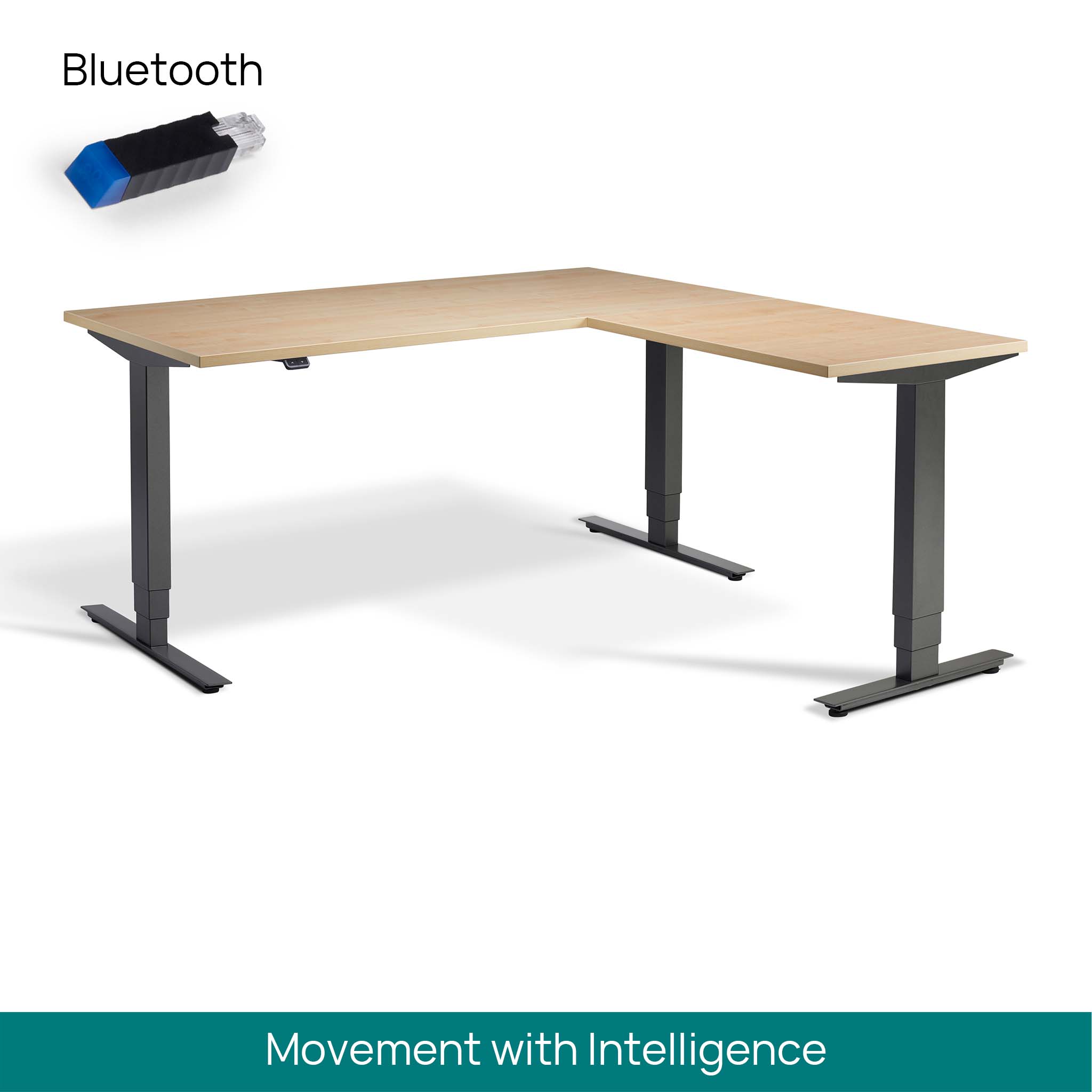 Atlas Standing Corner Desk | Bluetooth