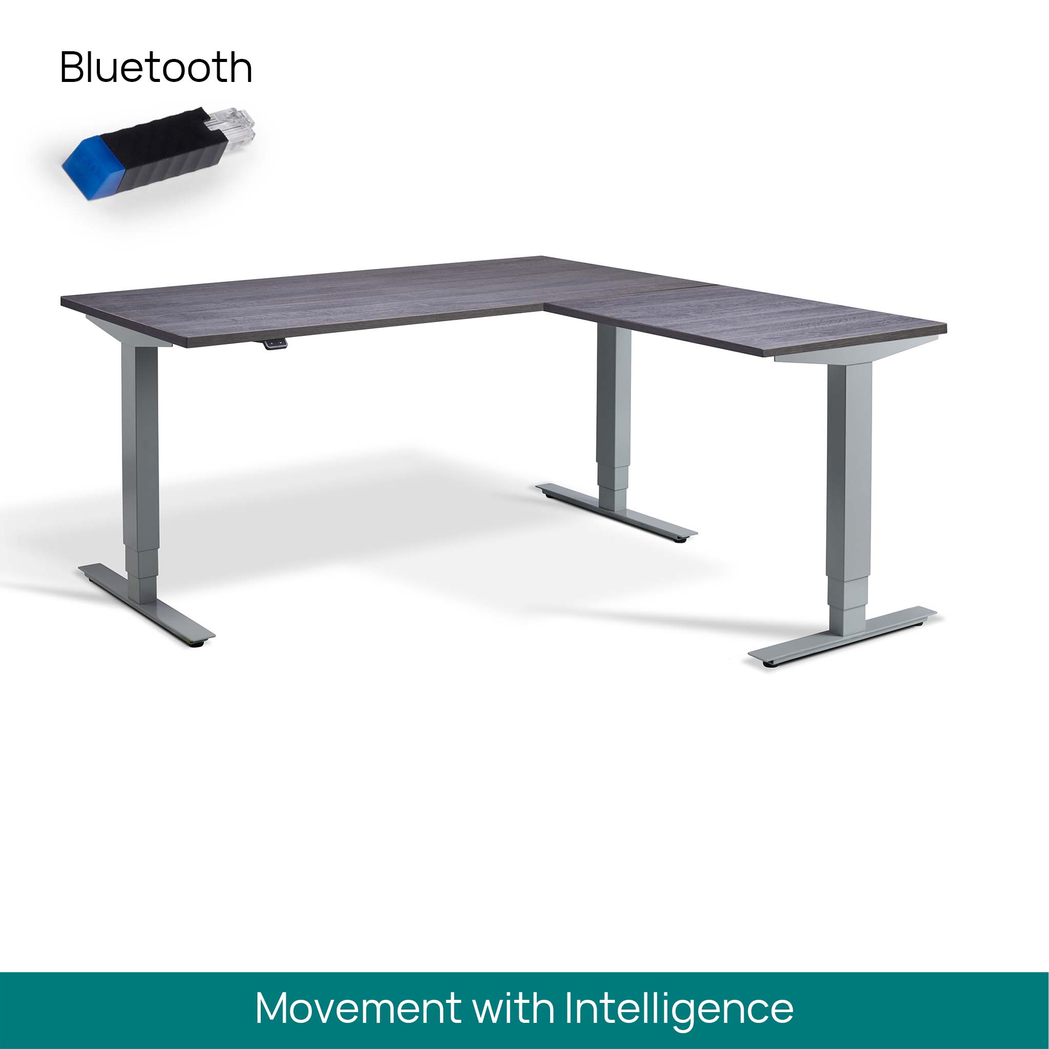 Atlas Standing Corner Desk | Bluetooth