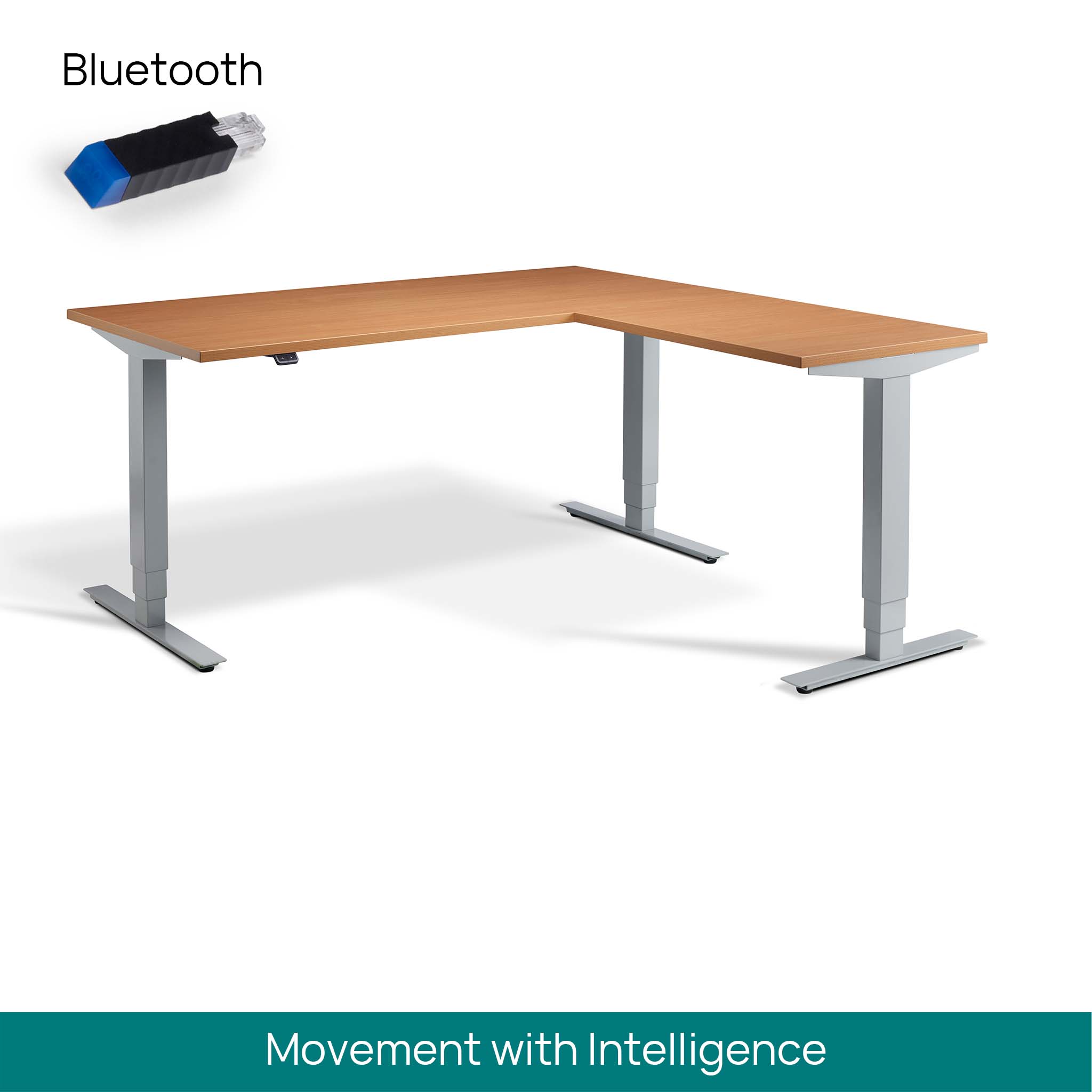 Atlas Standing Corner Desk | Bluetooth