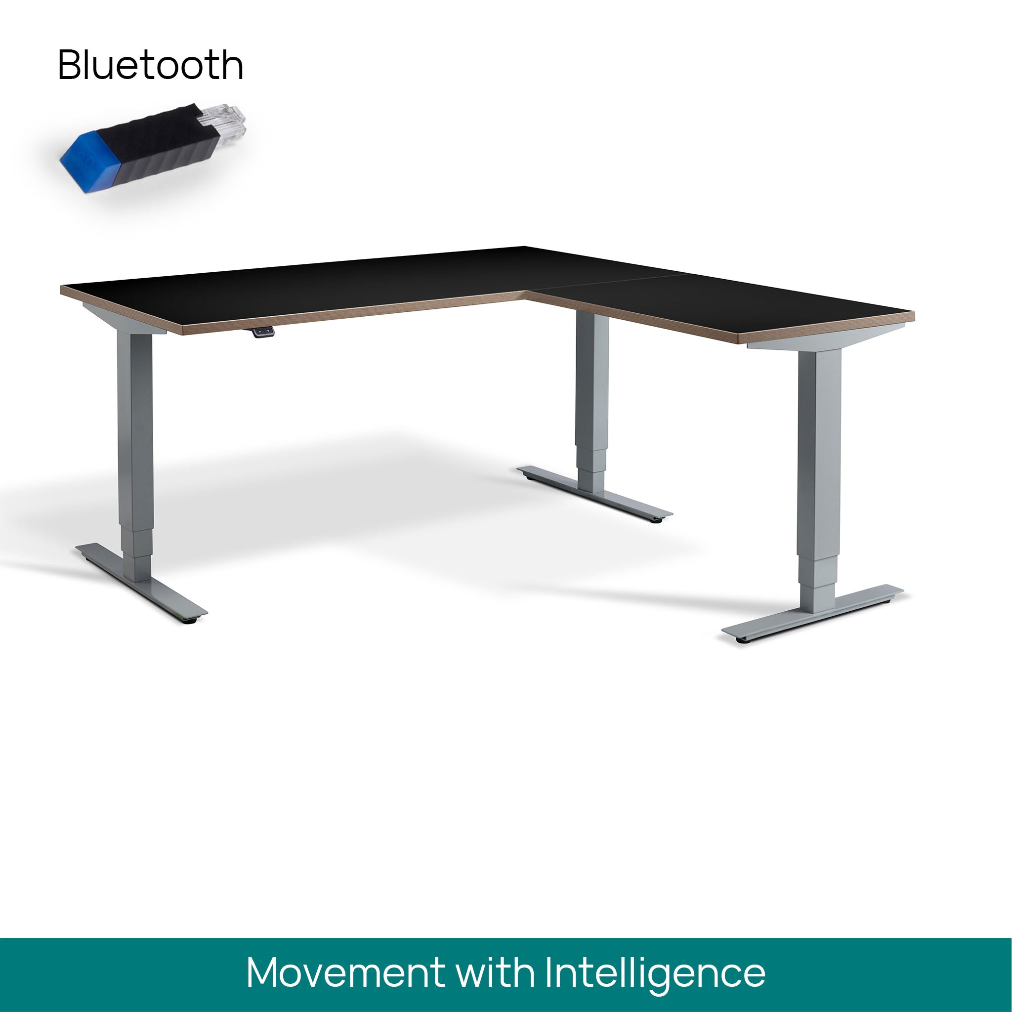 Atlas Standing Corner Desk | Bluetooth