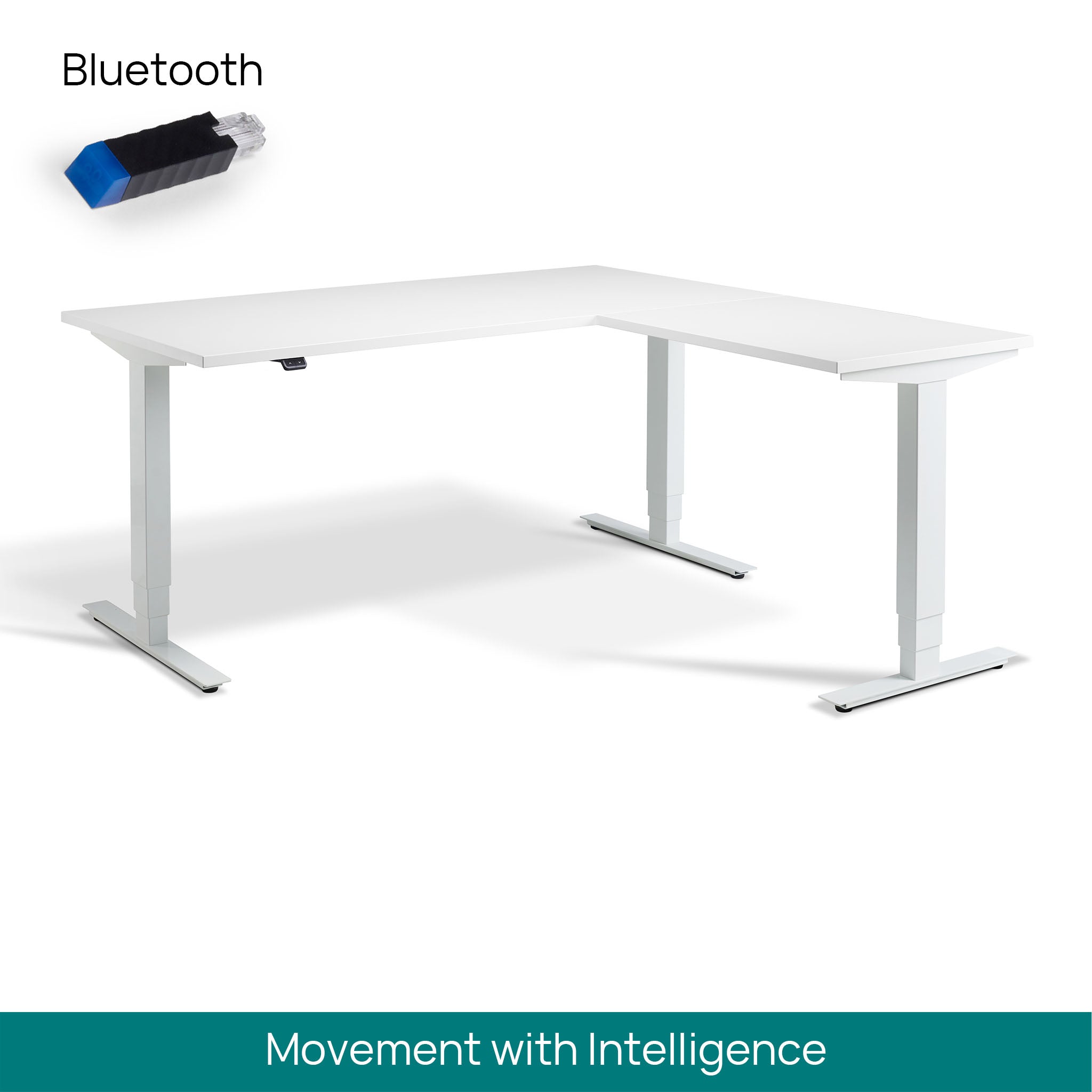 Atlas Standing Corner Desk | Bluetooth